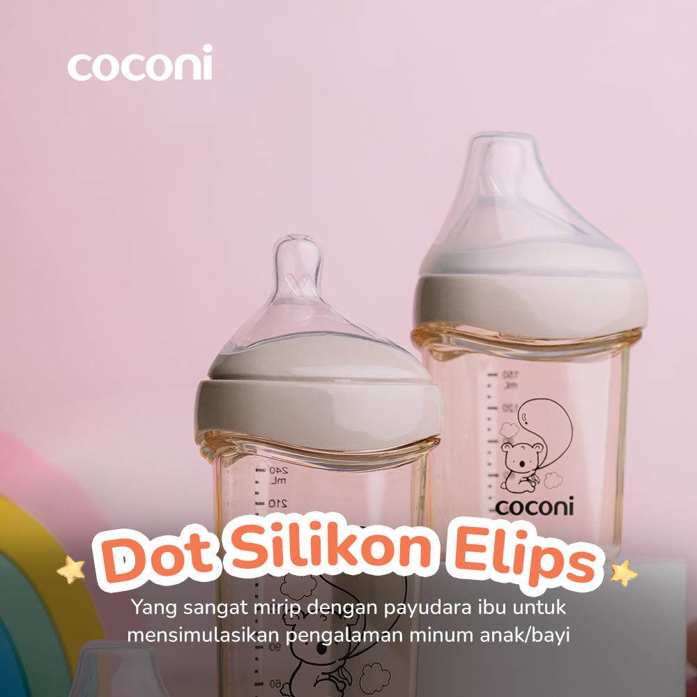 Jual COCONI Triangle Feeding Baby Bottle 150/240ml PPSU | Botol Susu Bayi Dot PPSU | Shopee ...
