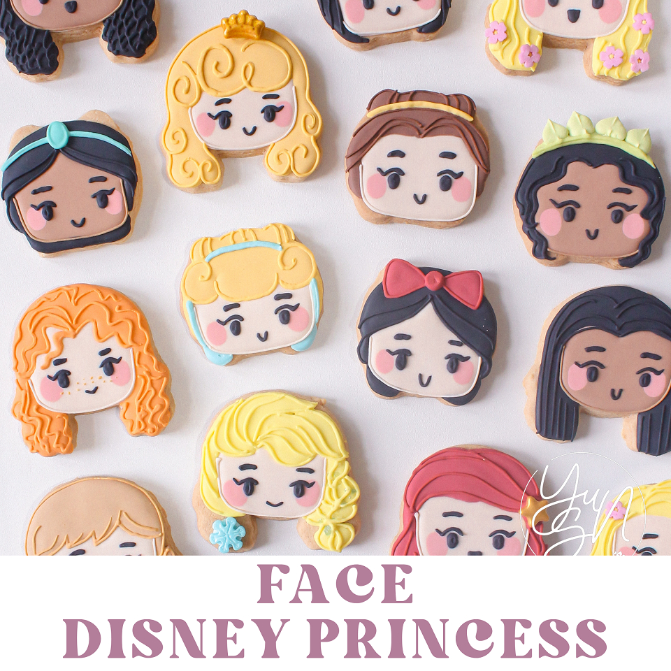 Jual Face Disney Princess Cookies — (Min 5pcs) Sugar Cookies ...
