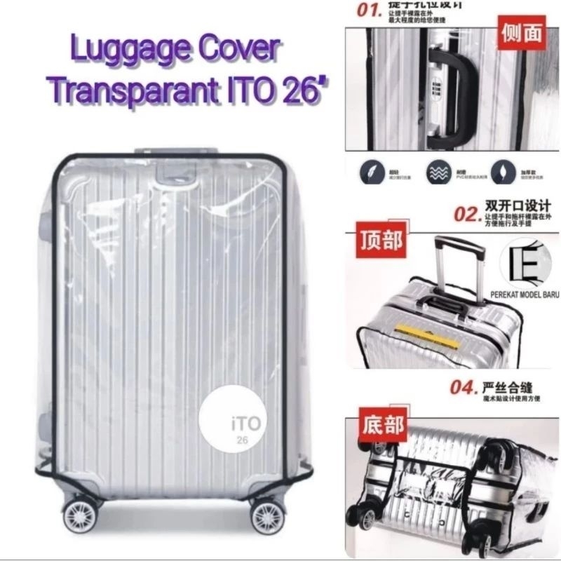 Jual Cover koper /Cover transparan/plastik pelindung koper/Packing ...