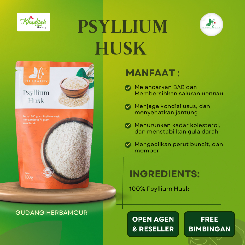 Jual GUDANG HERBAMOUR ACEH | HERBALOV PSYLLIUM HUSK HERBALOV PREMIUM ...