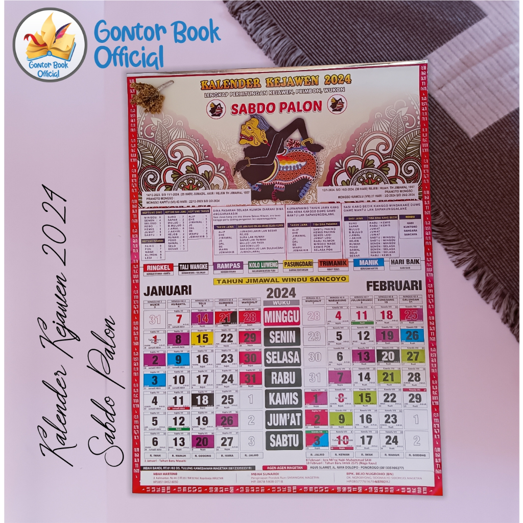 Jual Kalender 2024 Kalender Jawa 2024 SABDO PALON Tanggalan Jawa Sabdo ...