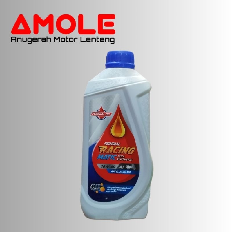 Jual Oli Motor Oli Mesin Federal Racing Matic Full Synthetic 1L 10W 40 ...