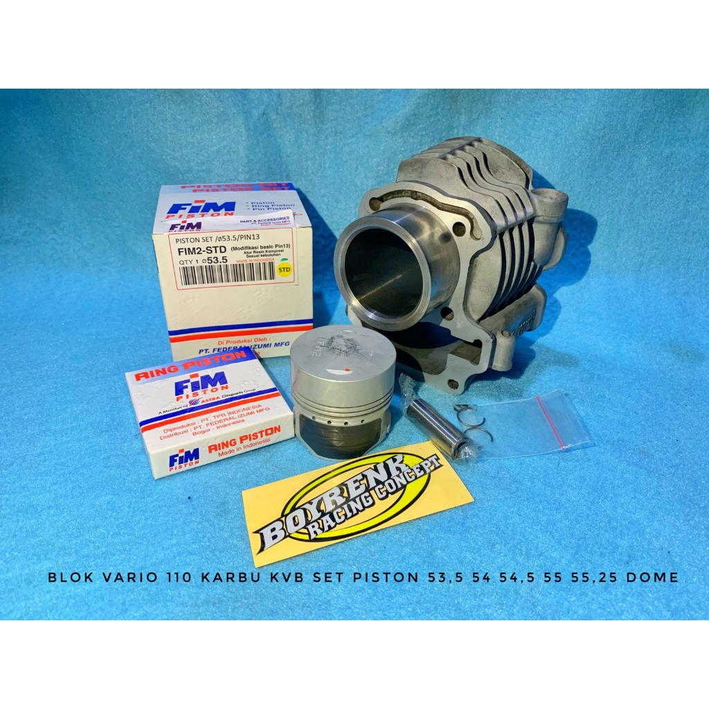 Jual CYLINDER BLOK PISTON PAKET BORE UP VARIO 110 VARIO KARBU KVB SET ...