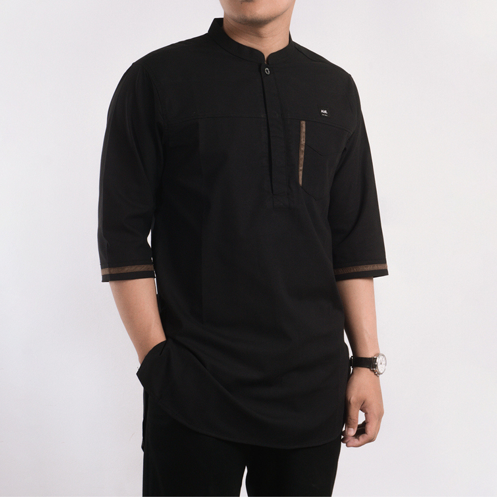 Jual KDL - Kurta 3/4 Emran - Hitam | Shopee Indonesia