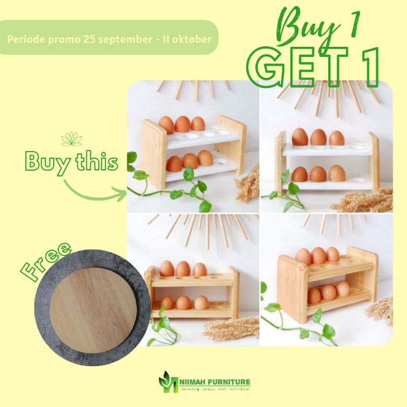 Jual Rak Keranjang Telur minimalis kayu jati belanda (Egg Box ...