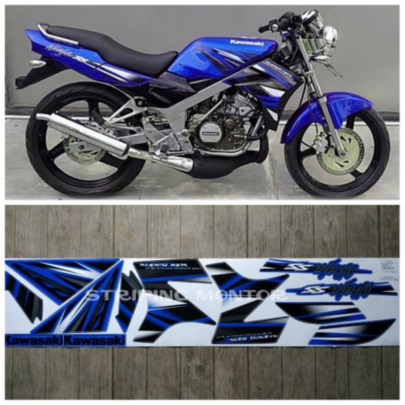 Jual stiker Striping NINJA SS 2013 biru original | Shopee Indonesia