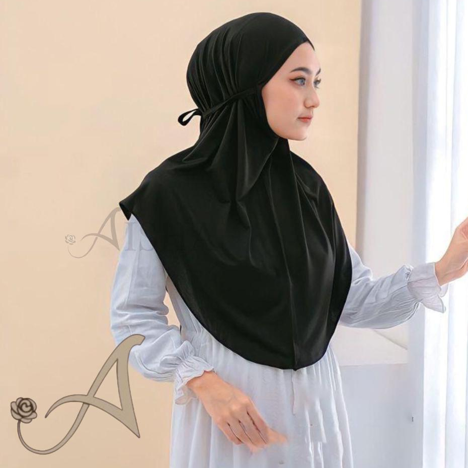 Jual AISHA - Bergo Maryam Instan Jersey Spandek Premium Non Pet Size M | Shopee Indonesia