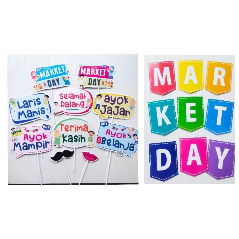 Jual MARKET DAY PROPS DAN BUNTING FLAG PROPERTI FOTO ACC MARKET DAY ...