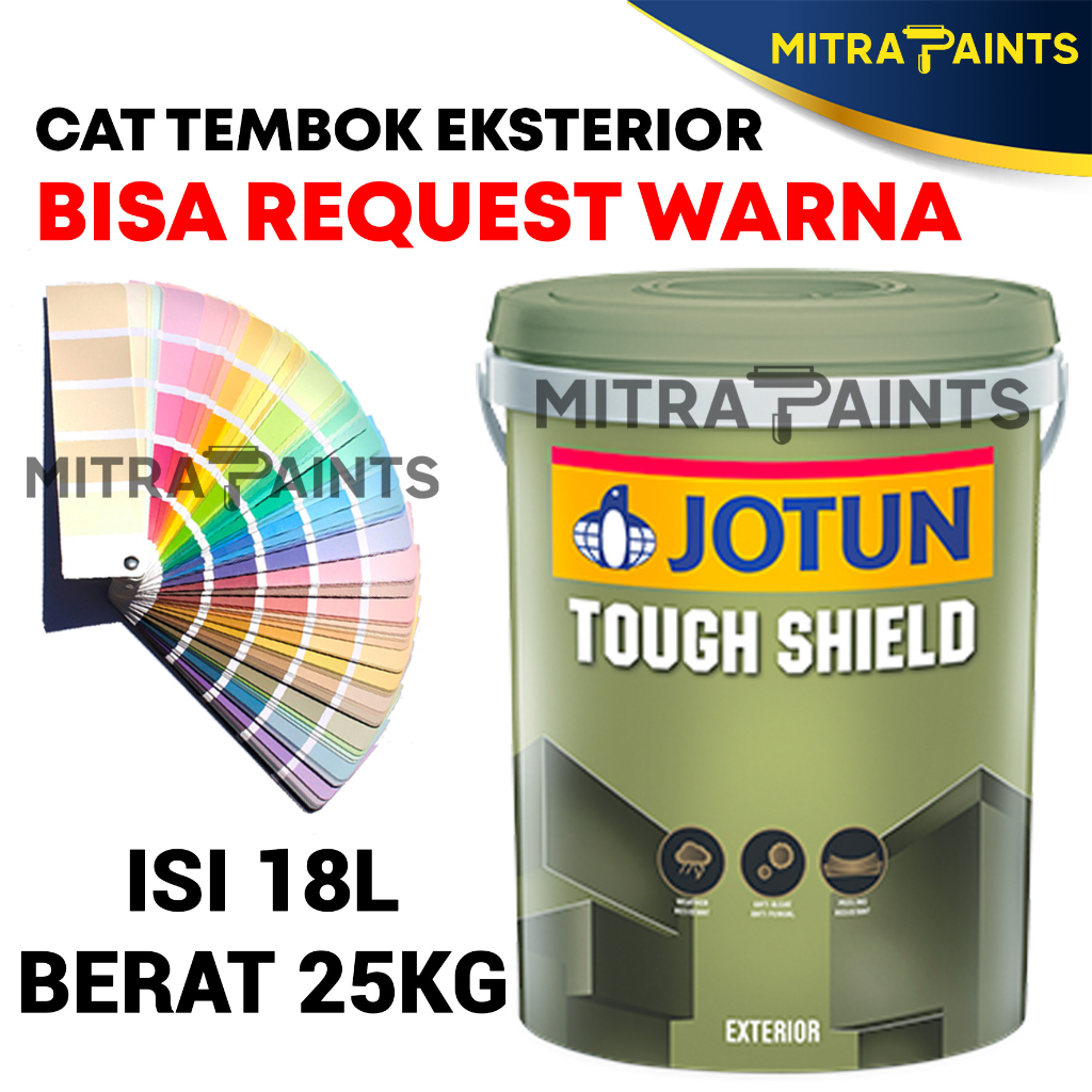 Jual [PART 2] CAT TEMBOK EKSTERIOR JOTUN TOUGH SHIELD 18 LITER 25 KG / 1 PAIL BISA CUSTOM WARNA ...