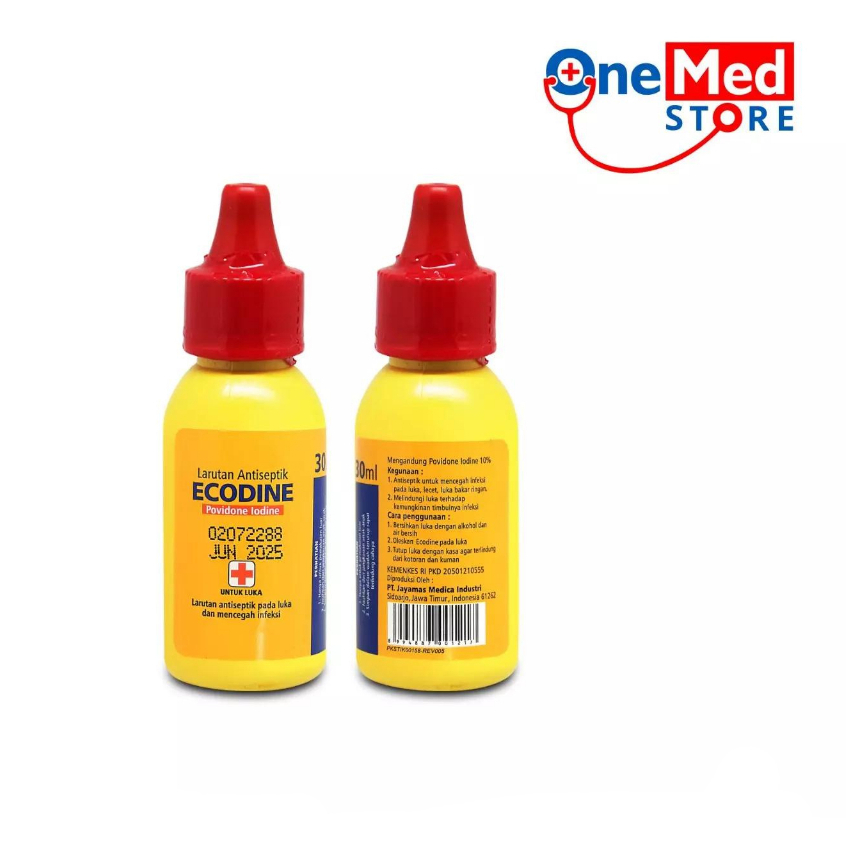 Jual ECODINE OBAT MERAH / OBAT LUKA / LARUTAN ANTISEPTIK 30 ML | Shopee Indonesia