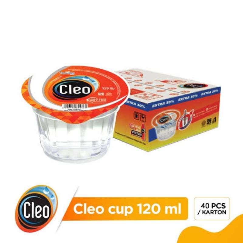 Jual Cleo Mini 120 ml Gelas ( isi 40 Pcs) Instant Only (Maks Order 3 ...