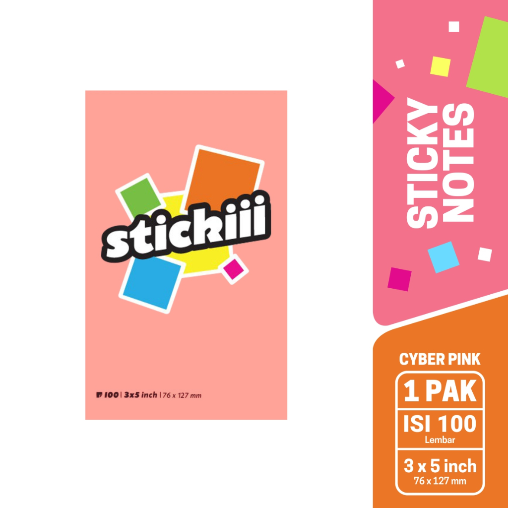 Jual Stickii Sticky Notes Cyber Pink - STI SNTIT 342 B | Shopee Indonesia