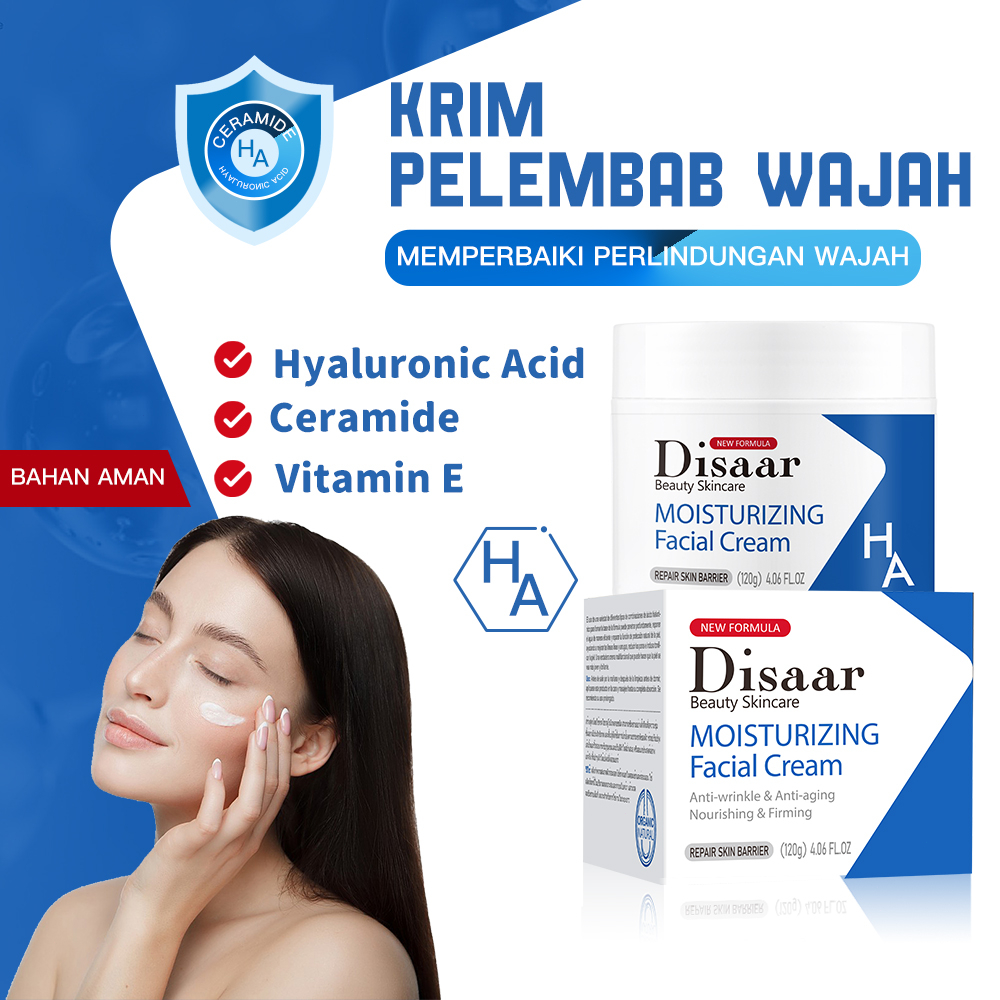 Jual Disaar Daily Moisturizing Krim Wajah Hyaluronic Acid & Ceramide ...