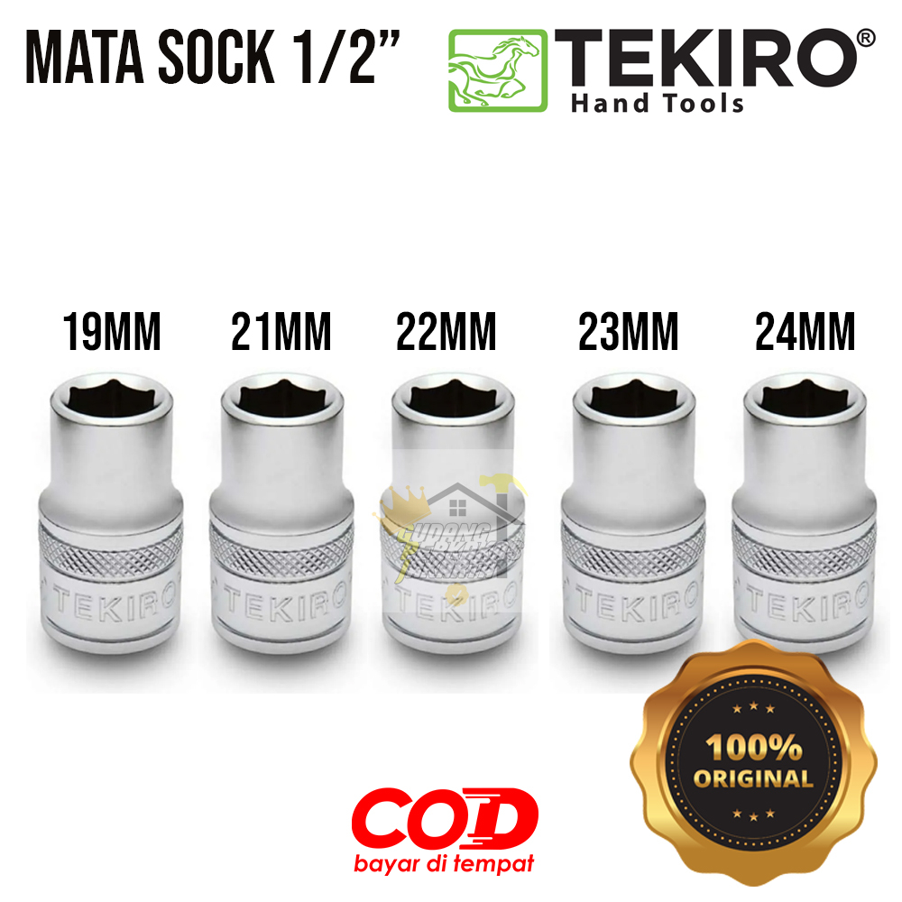 Jual TEKIRO MATA SOCK 1/2 INCH / SOCKET 1/2" UKURAN 19 20 21 22 23 24MM ...
