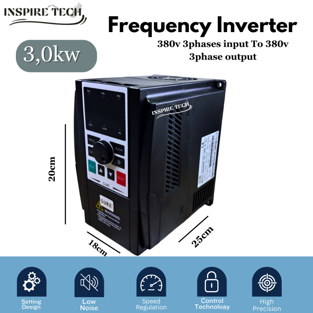Jual Inverter 3.0KW 380v input 3phases input To 380v 3phase output Speed Controller Variabel ...