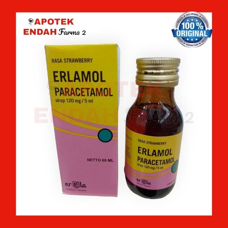 Jual ERLAMOL SIRUP 60ML untuk demam & nyeri | Shopee Indonesia