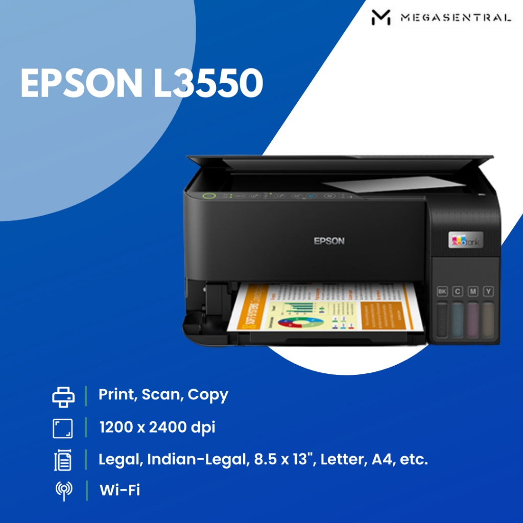 Jual Printer Epson L3550 Multifungsi Print Scan Copy Wireless Inktank | Shopee Indonesia