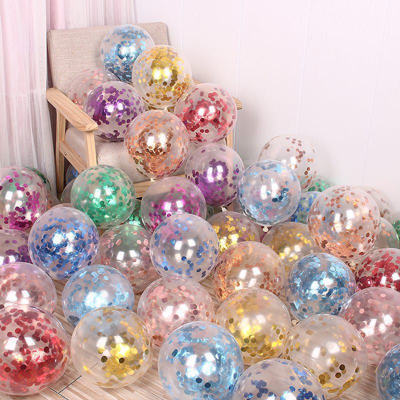 Jual BALON LATEX TRANSPARAN ISI CONFETTI PERPACK | Shopee Indonesia