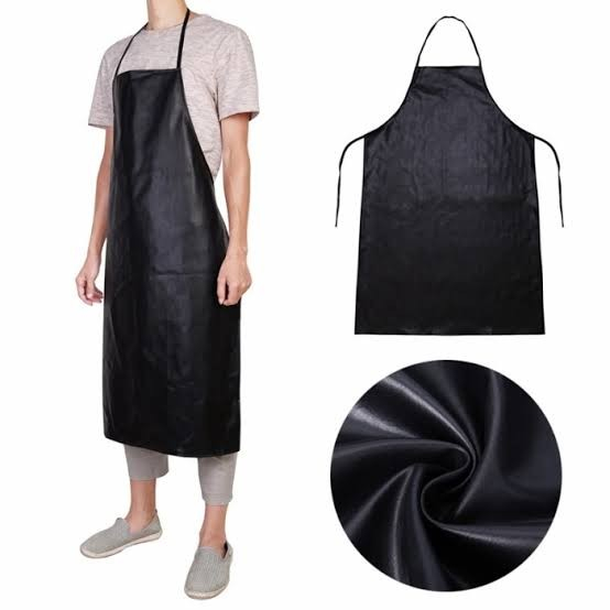 Jual Apron Hitam Celemek Masak Dapur Bahan Kulit Waterproof Tebal Anti ...