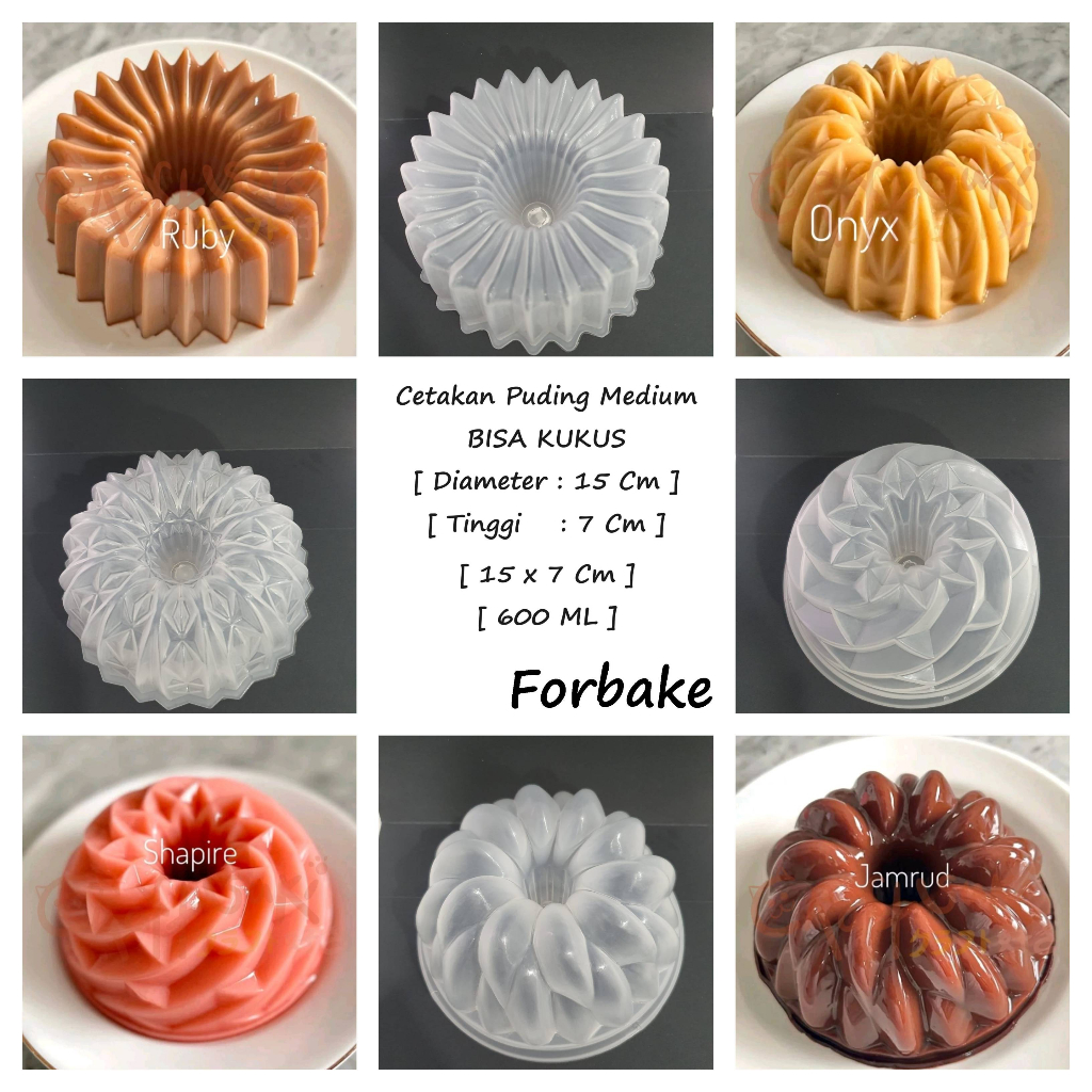 Jual Cetakan Agar Agar 15 x 7 Cm 600 ML Loyang Onyx Jamrud Shapire Ruby ...