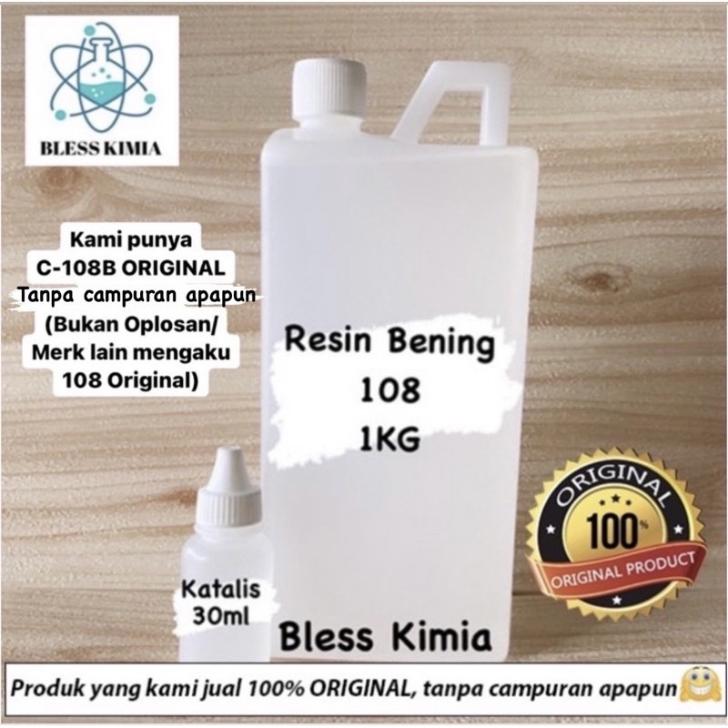 Jual RESIN SUPER BENING 108(C-108B JUSTUS)1KG+KATALIS 30ml-RESIN BENING ...