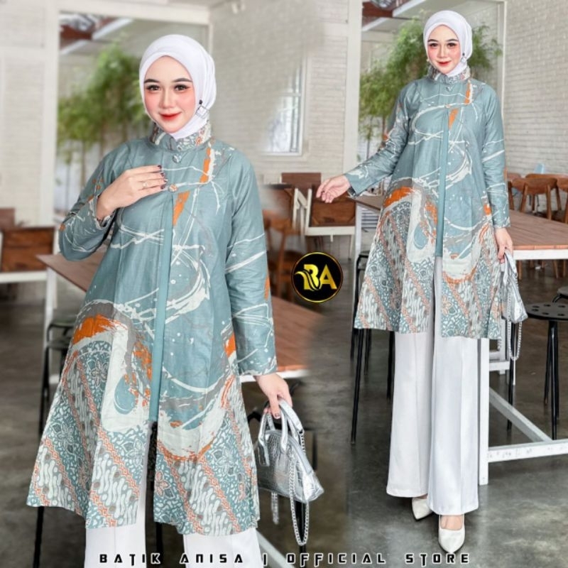 Jual Tunik Batik Wanita Modern Atasan Batik Tunik Dress Batik Bolero ...