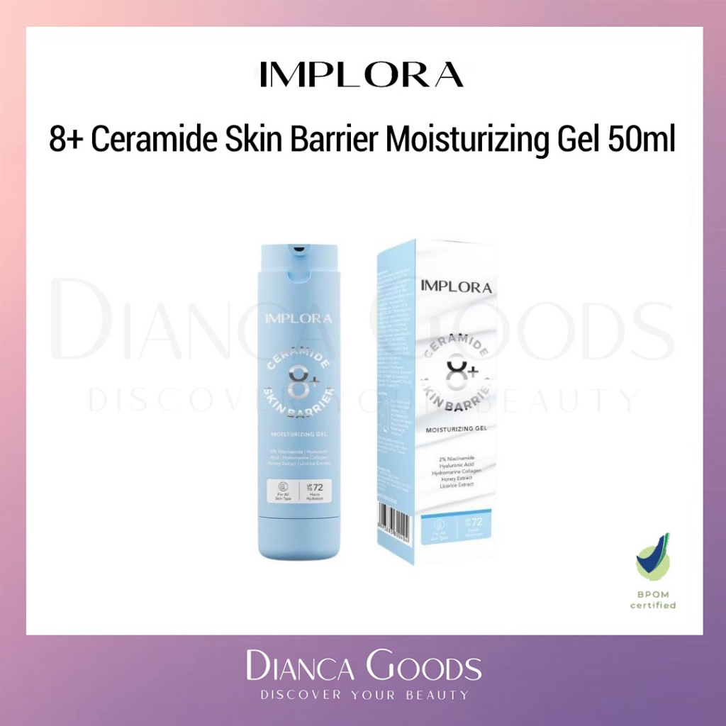 Jual IMPLORA 8+ Ceramide Skin Barrier Moisturizing Gel 50ml - Dianca ...