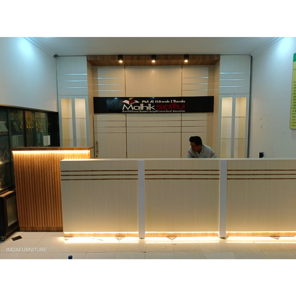 Jual Meja Konter Lobby - Counter Foyer Set Backdrop Office - Meja ...
