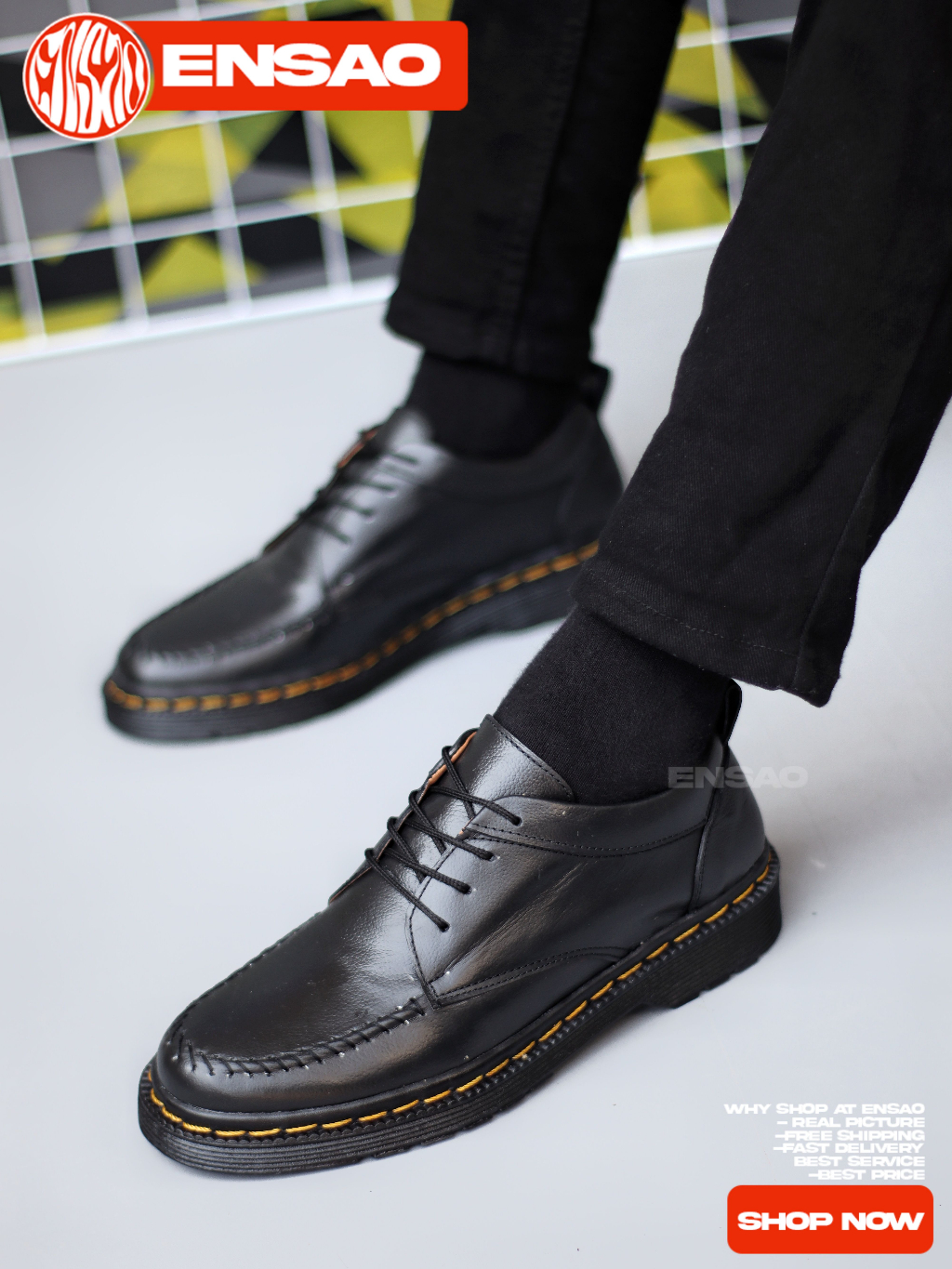 Jual Sepatu Docmart Pria Formal Pantofel Kerja Hitam Pria | Shopee ...