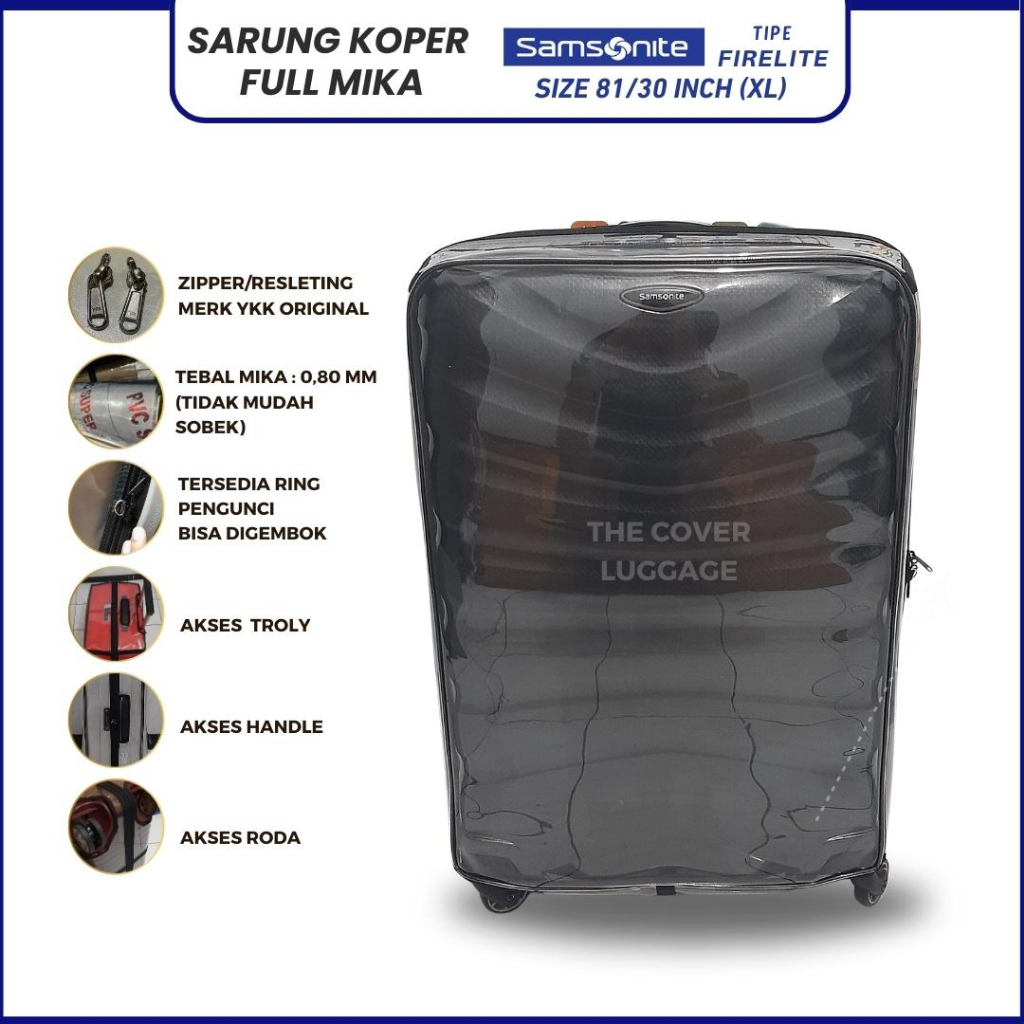 Jual Sarung Koper Fullmika Khusus koper Samsonite Tipe Firelite Size 75 ...