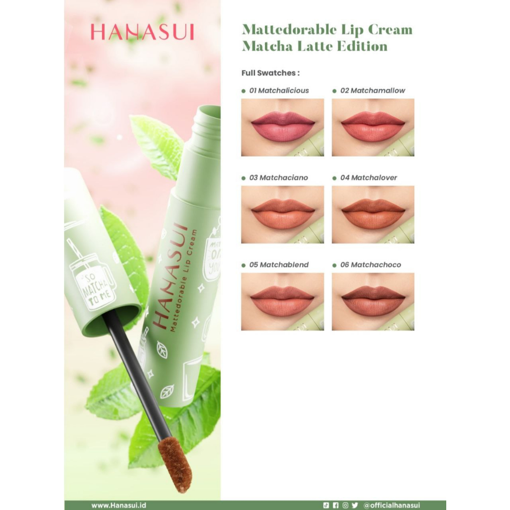 Jual HANASUI MATTEDORABLE LIP CREAM (MATCHA LATTE EDITION) | Shopee ...