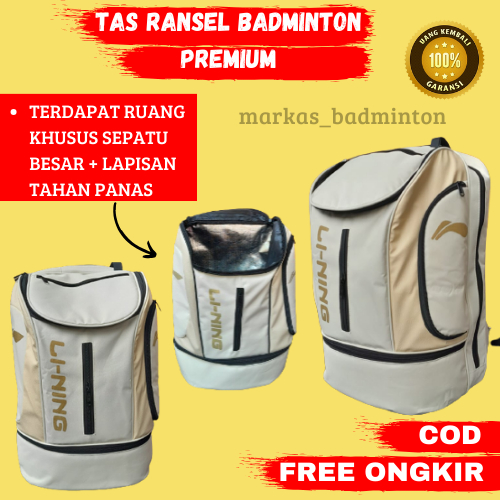 Jual Tas Raket Badminton Bulutangkis Ransel Premium Terbaru | Shopee ...