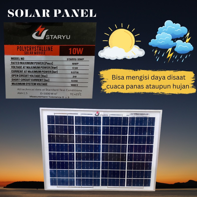 Jual Solar panel Staryu 10 watt | Shopee Indonesia