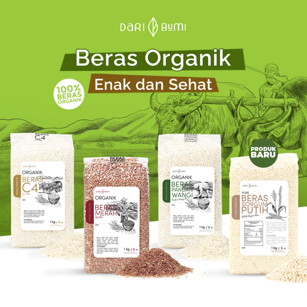 Jual Dari Bumi Beras Organik 1 Kg Premium Pure | Shopee Indonesia