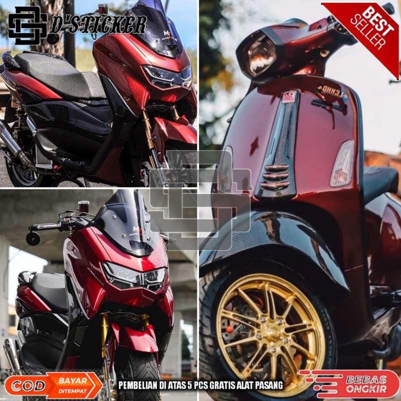 Jual skotlet dark red candy kualitas premium untuk body motor dan mobil ...