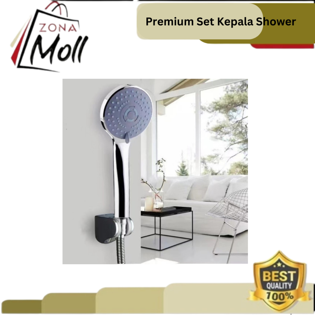Jual (Premium Set) Head Shower Kamar Mandi / Kepala Shower / Hand Shower 3 in 1 Set Termasuk ...