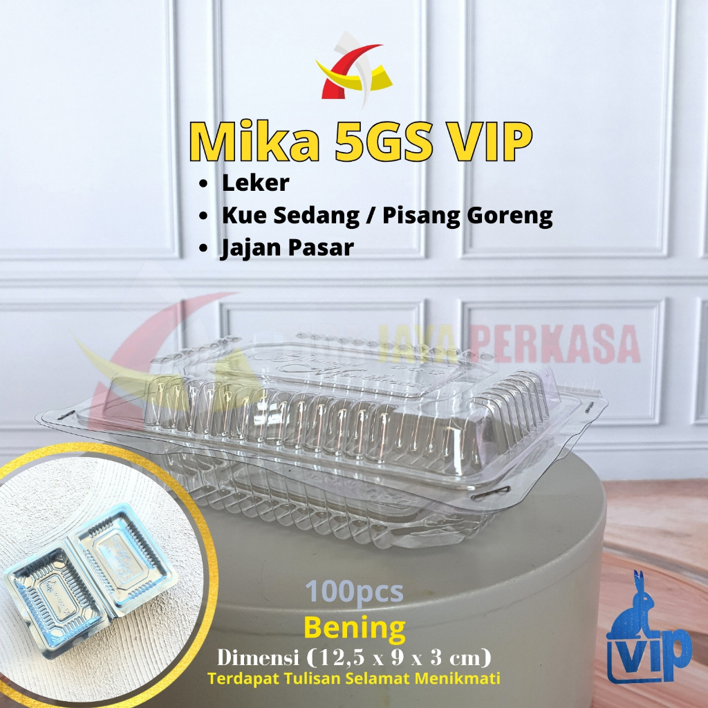 Jual Mika 5 / Mika Plastik 5GS VIP / Mika Plastik Jajan Kue 12,5x9x3 ...