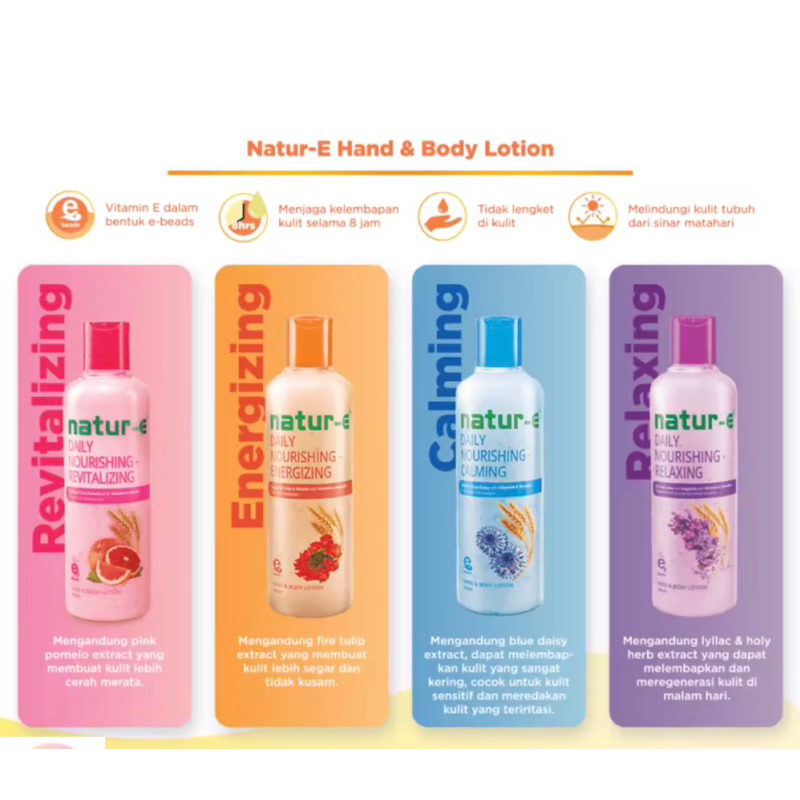 Jual Natur E 245ML HBL Moisturizing ∣ Revitalizing ∣ Energezing ∣ Relaxing ∣ Advanced ∣ | Shopee ...