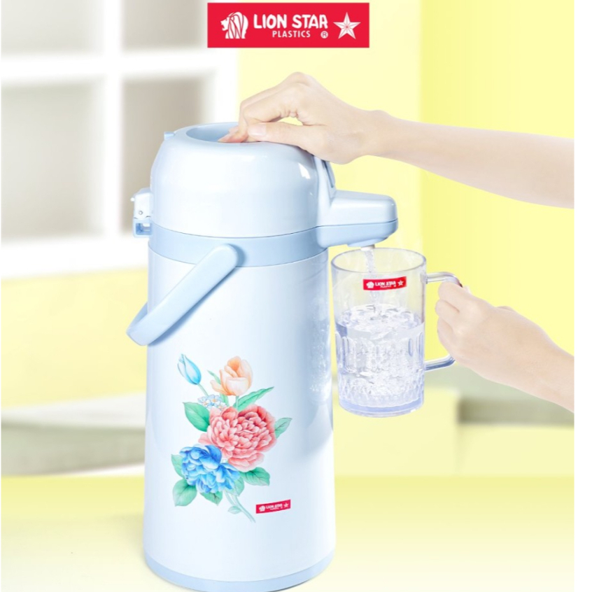 Jual Termos Air Panas Air Pot Lion Star Pencet Tekan Pompa thermos Vacuum Flask ap-2 + GELAS ...