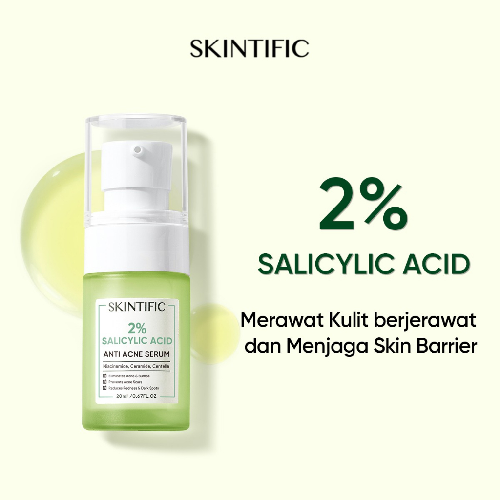 Jual SKINTIFIC 2% Salicylic Acid Anti Acne Serum 20ml Serum Jerawat ...