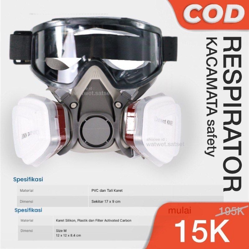 Jual SICCO Masker Gas Respirator - 6200 - safety - cat pylox - pilok ...