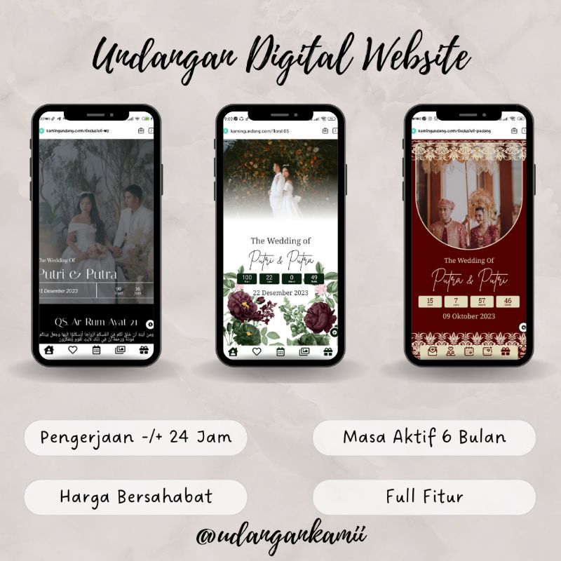 Jual [PROMO!!] Undangan Digital Website | Undangan Pernikahan Digital ...