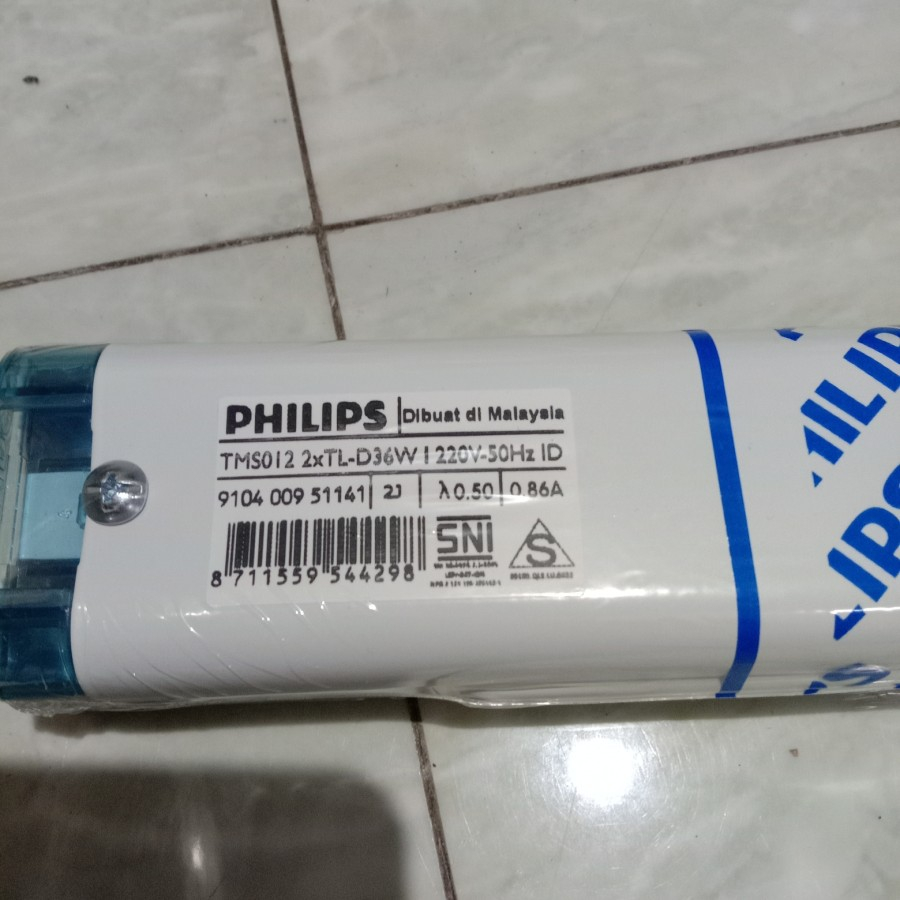 Jual KOMPLIT KAP BALOK 2X36W PHILIPS TL Neon SIMBAT TMS012 2xTL-D 36W ...