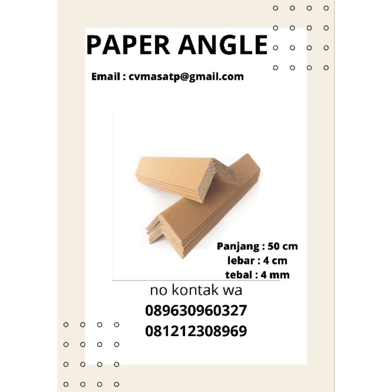 Jual Siku Karton uk 500x40x40x4 mm Paper Angle | Shopee Indonesia