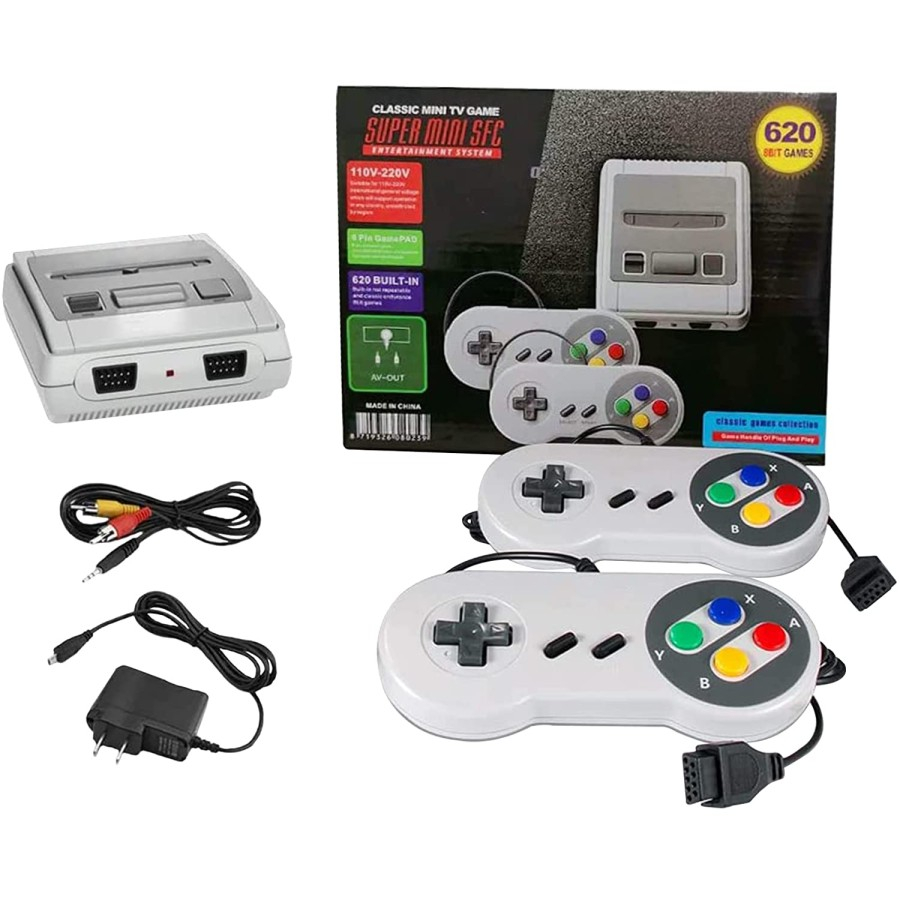 Jual 8 Bit Super Mini SFC Retro Classic Mini TV Game Built-in 620 ...