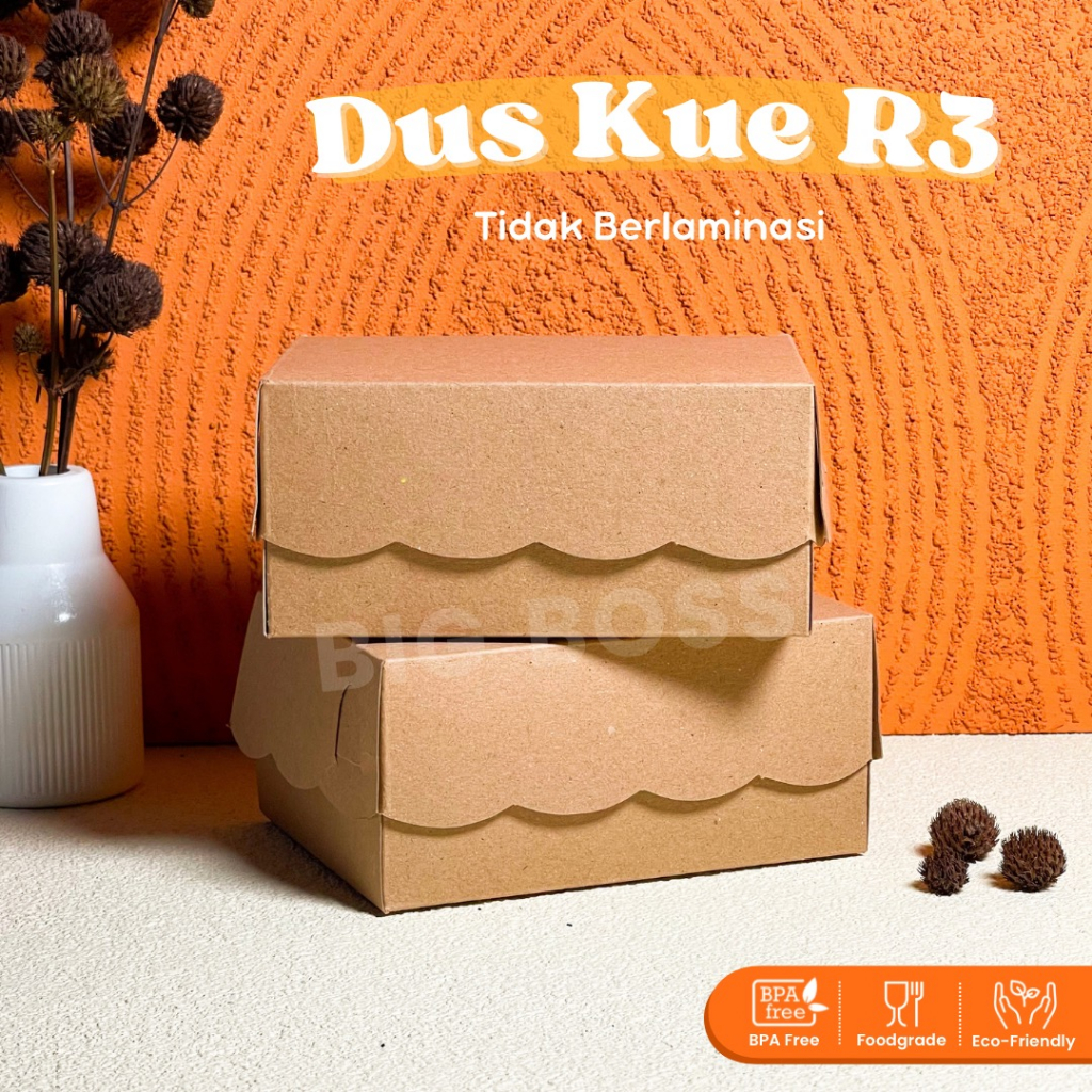 Jual [350GSM] Kotak Dus Kue R3 Renda 14x10,5x6,5cm Coklat Non-laminasi ...