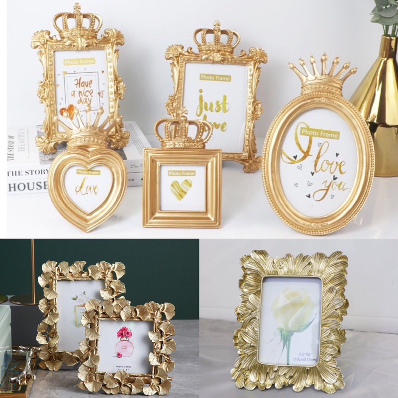 Jual FRAME FOTO GOLD ASTETIK UNIK LUXURY DAUN GINGKO KING QUEEN RESIN ...