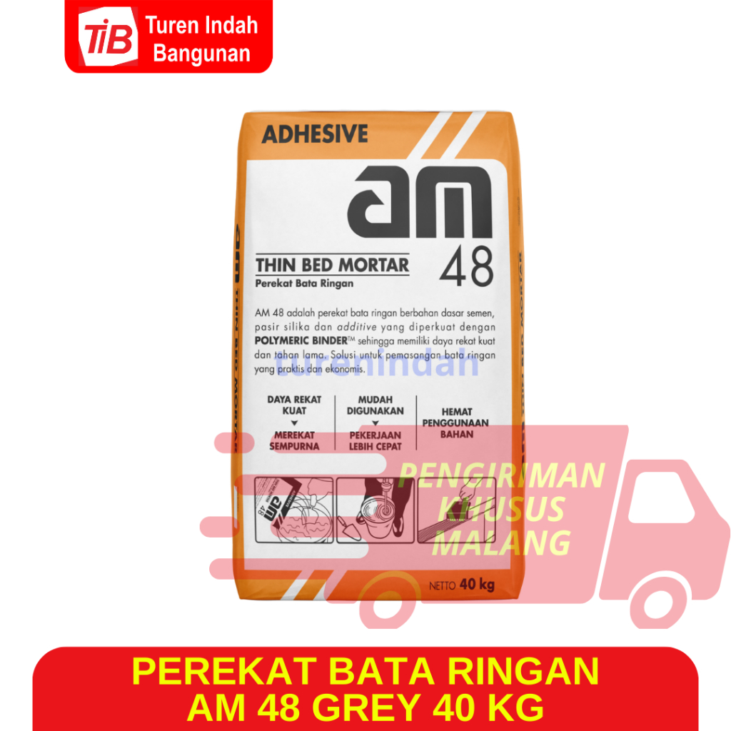 Jual TIB - PEREKAT BATA RINGAN AM 48 GREY 40 KG - PEREKAT BATA RINGAN ...