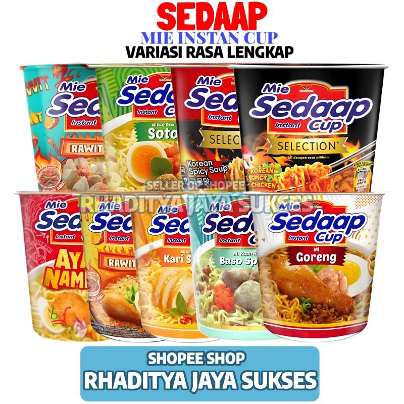 Jual Mie Sedaap Cup All Varian Rasa | Shopee Indonesia