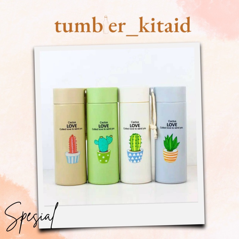 Jual Botol Minum Kaktus I My Bottle Kaca Tumbler I Termos Minum Model ...